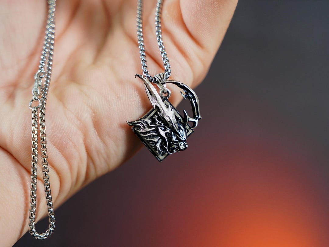 Exclusive Silver 950 Handmade Eikons Logo Ifrit, FFXVI Dominant Logo ...