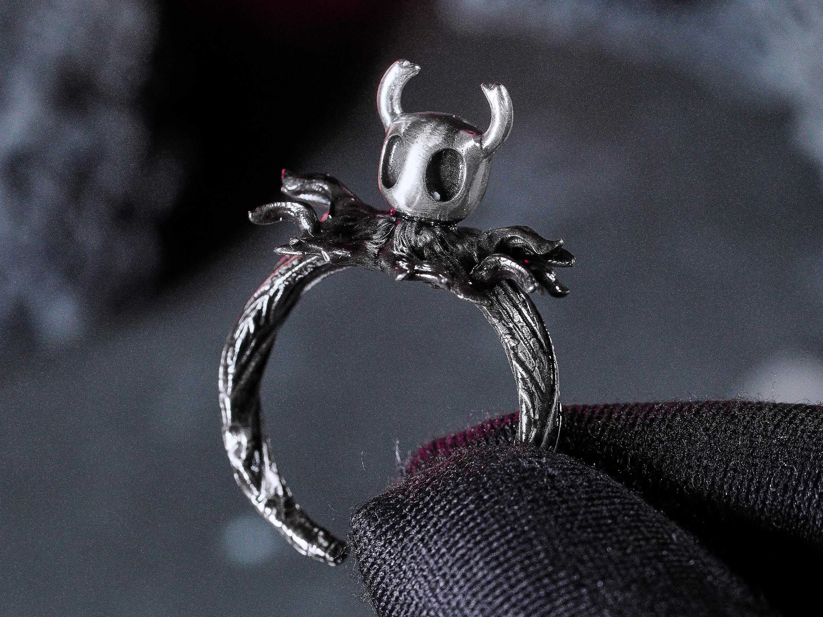 Ho.ll.ow K.ni.g.h.t Ring - Handcrafted Silver 950 - Fantasy Game ...