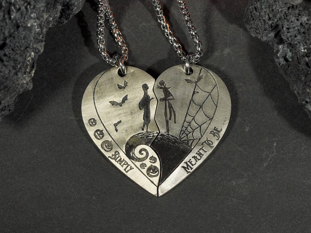 PREMIUM Handmade Jack Skellington and Sally Couple Necklace – Custom ...