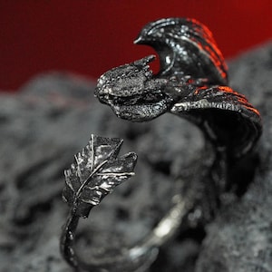 EXCLUSIVE How to Train Your Dragon Silver Ring, Adjustable Toothless ...