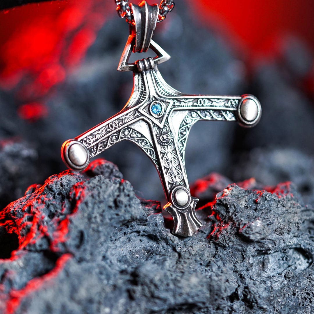Bloodborne Sword Hunter Badge Necklace, Handmade 950 Silver Pendant ...