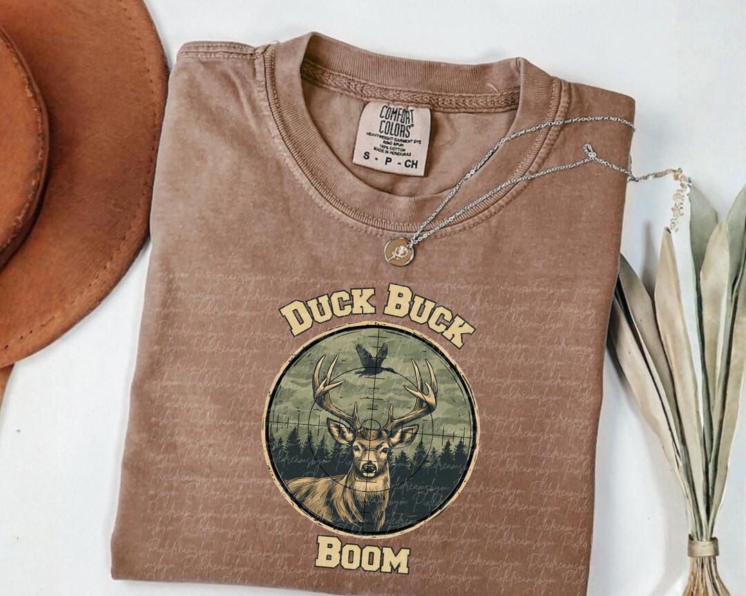 Duck Buck Boom Png, Camo Deer Shirt, Funny Mens Womens Hunting ...