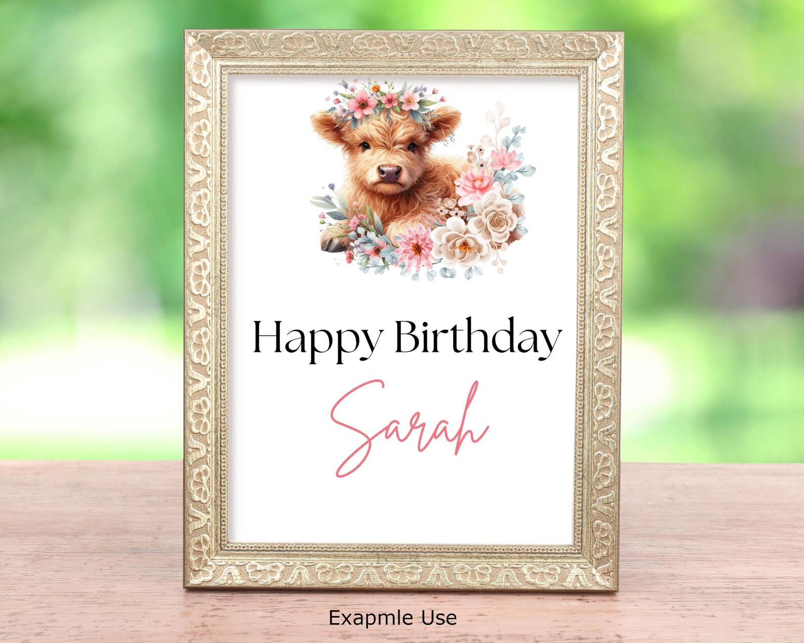 Editable Highland Cow Birthday Sign, Rustic Birthday Sign Template ...