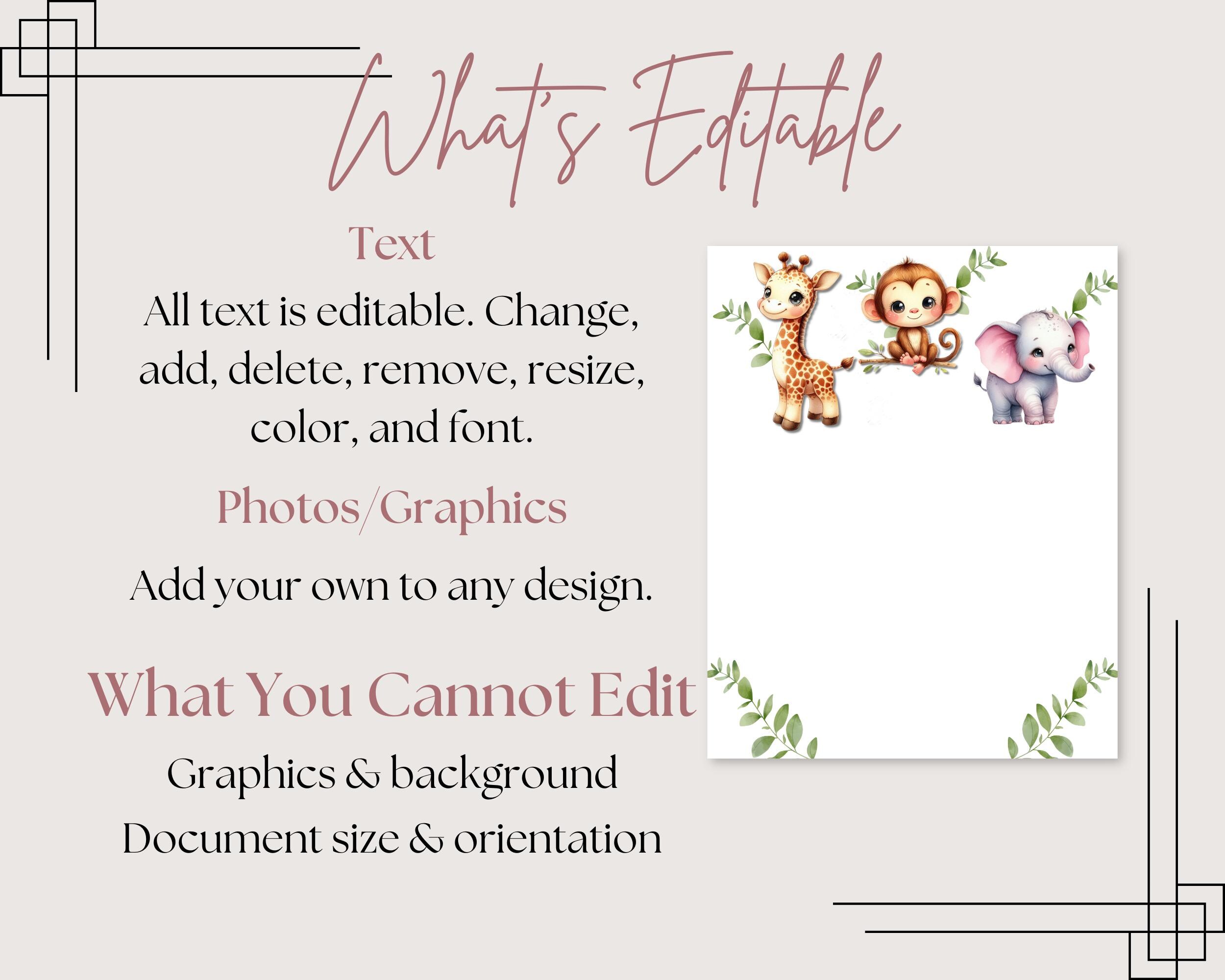 Editable Safari Birthday Sign, Jungle Birthday Sign Template, Custom ...