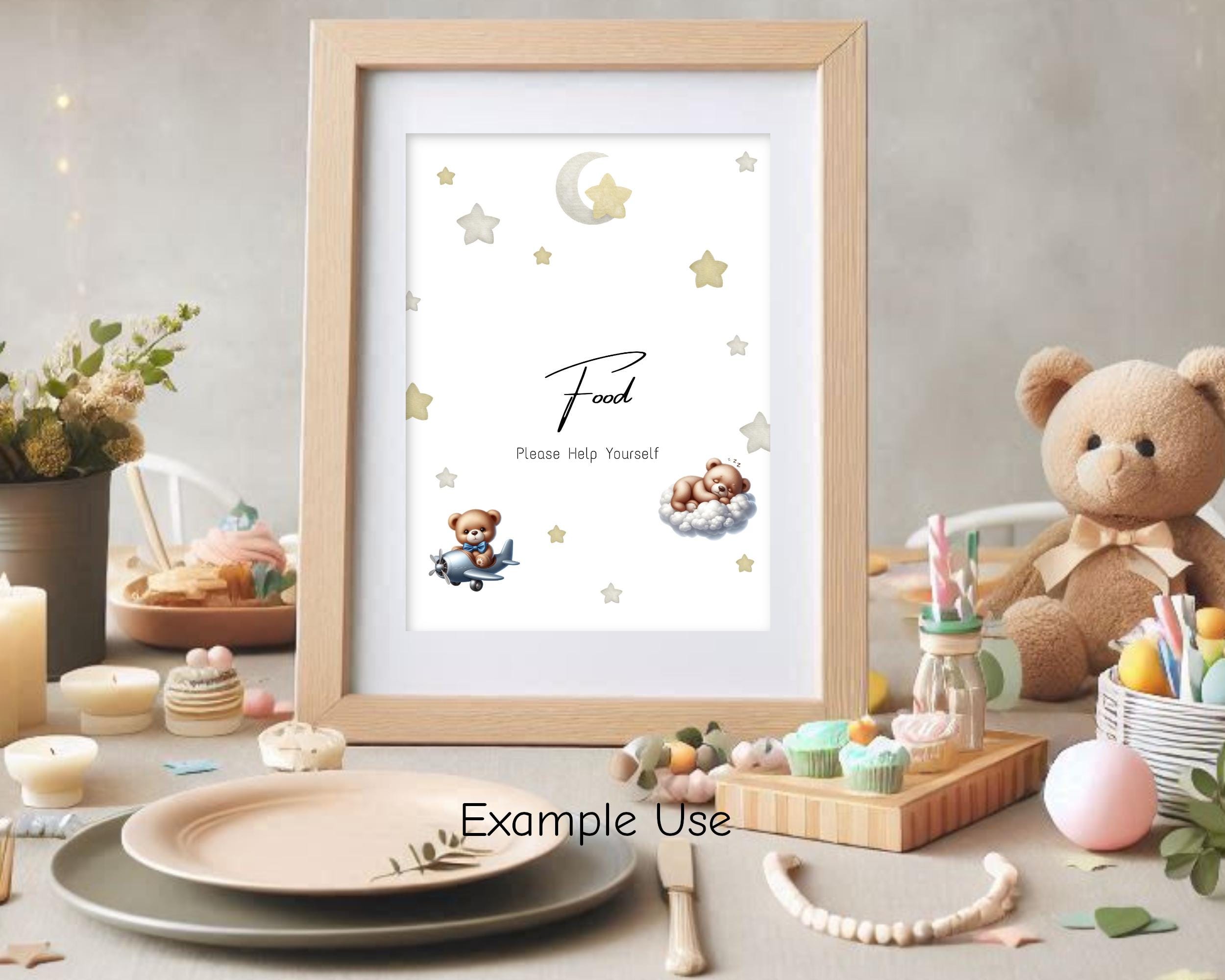Editable Teddy Bear Birthday Sign Template, Custom 8x10 Sign, Custom ...