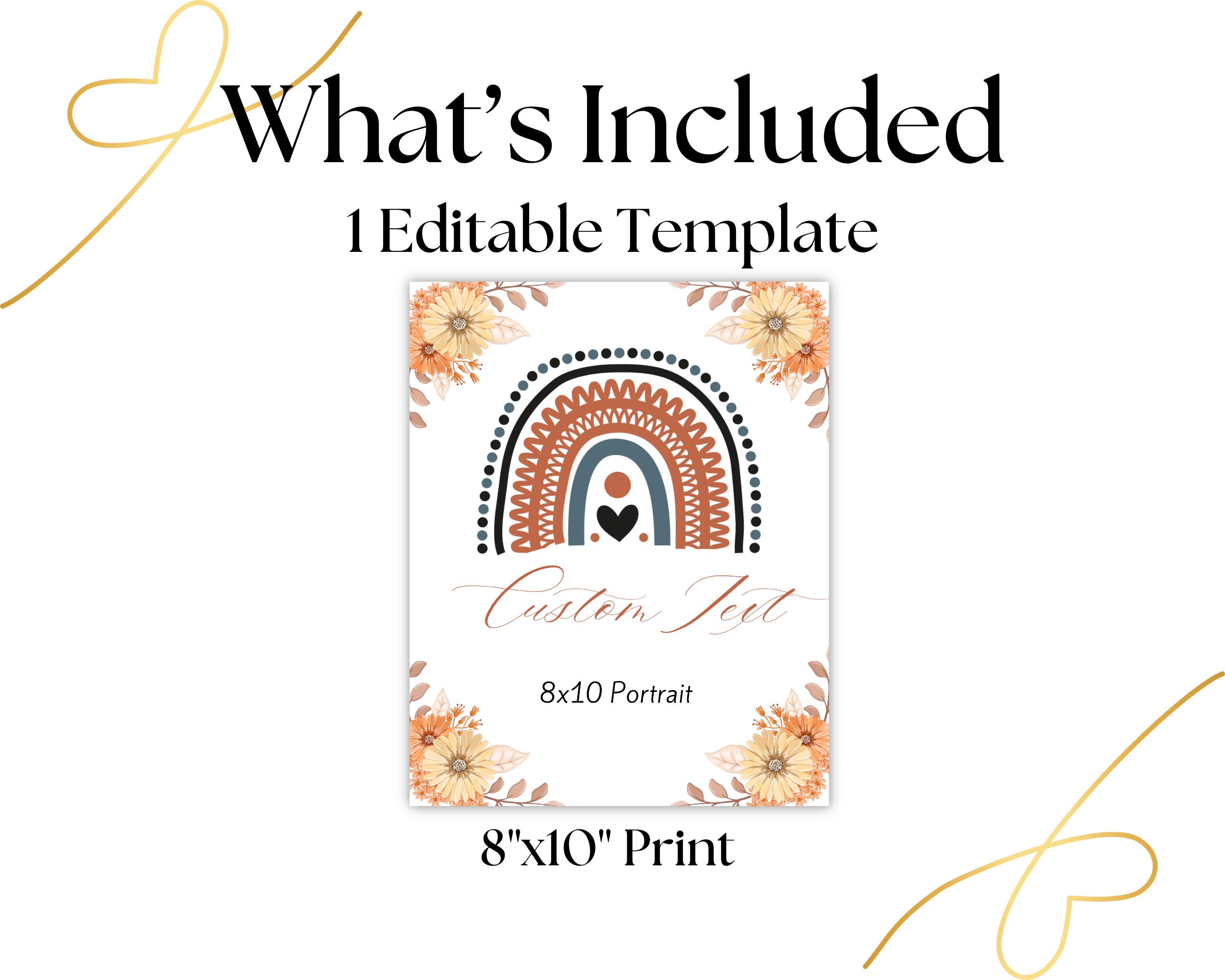 Boho Party Sign Template, Editable Sign, Girls Boho Party, Printable ...