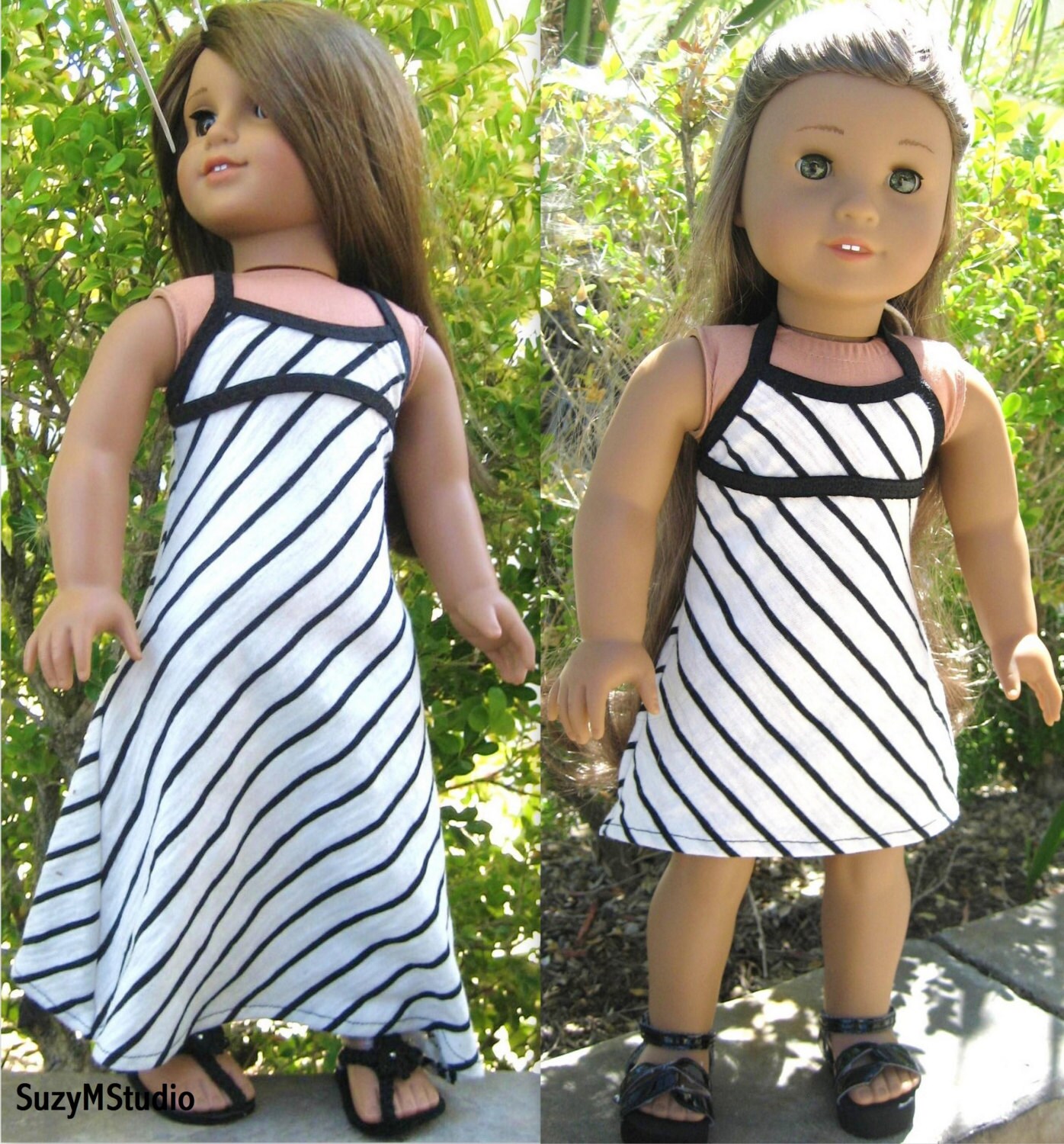 Knit Maxi Dress, Mini Dress and Cami Top - Doll Clothes Pattern for 18 ...