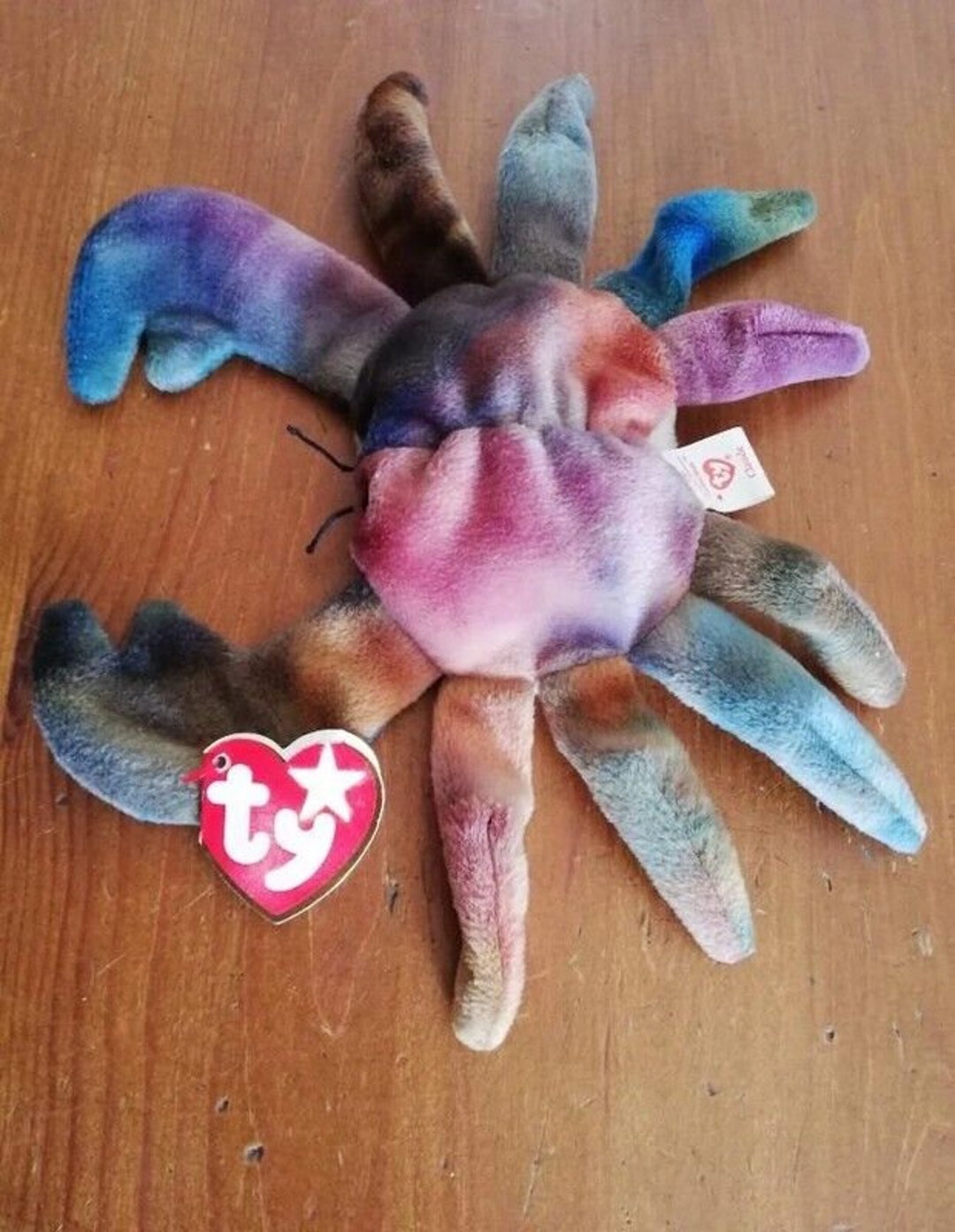 Rare TY Beanie Baby **claude** the Crab PVC Rare (error *white Star ...