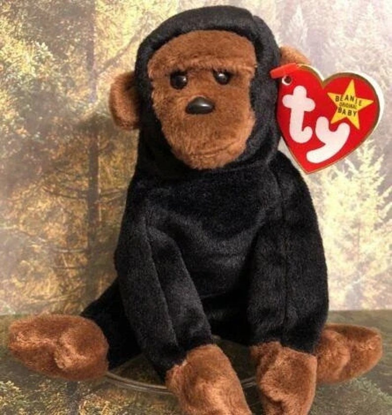 Rare TY Beanie Baby Congo the Gorilla (error Name Tush Tag *sly ...