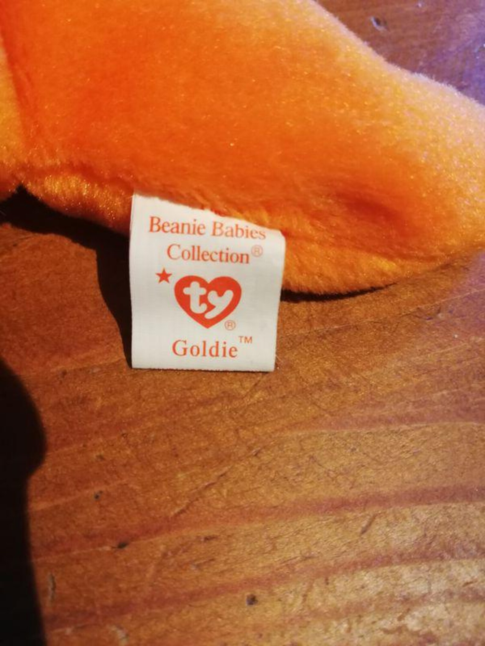 Rare TY Beanie Baby Goldie 1993 (error *blank TY Label*) [pvc Indonesia ...