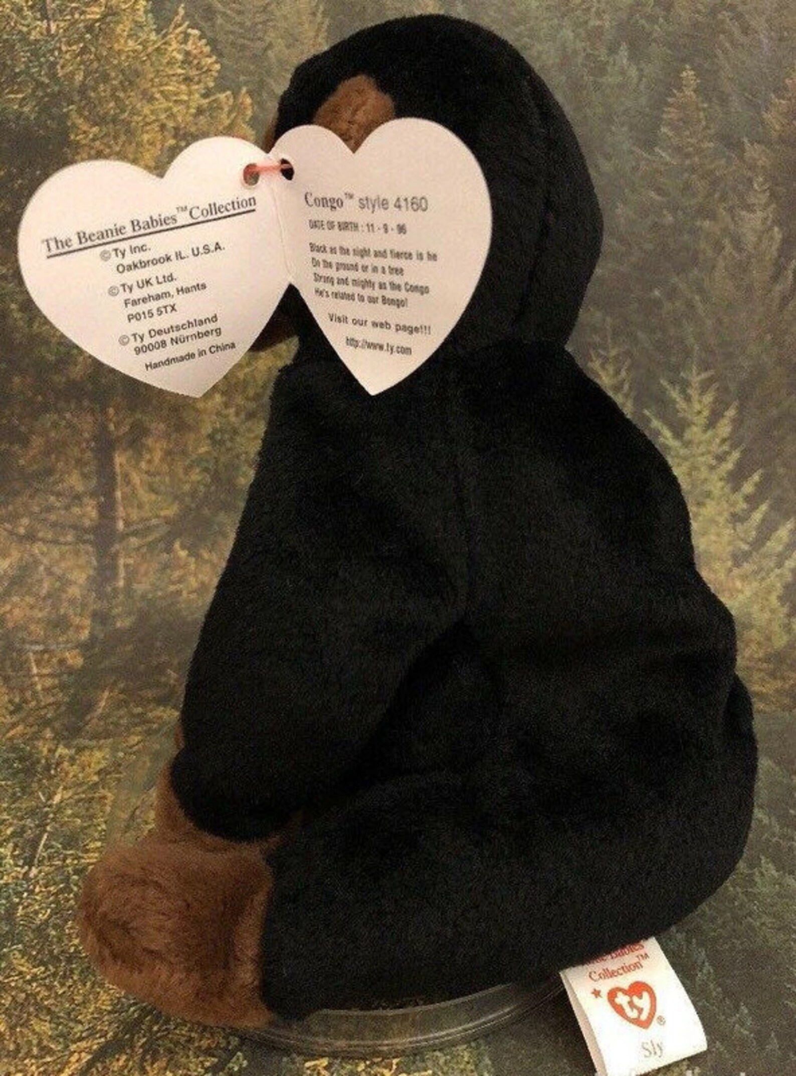 Rare TY Beanie Baby Congo the Gorilla (error Name Tush Tag *sly ...