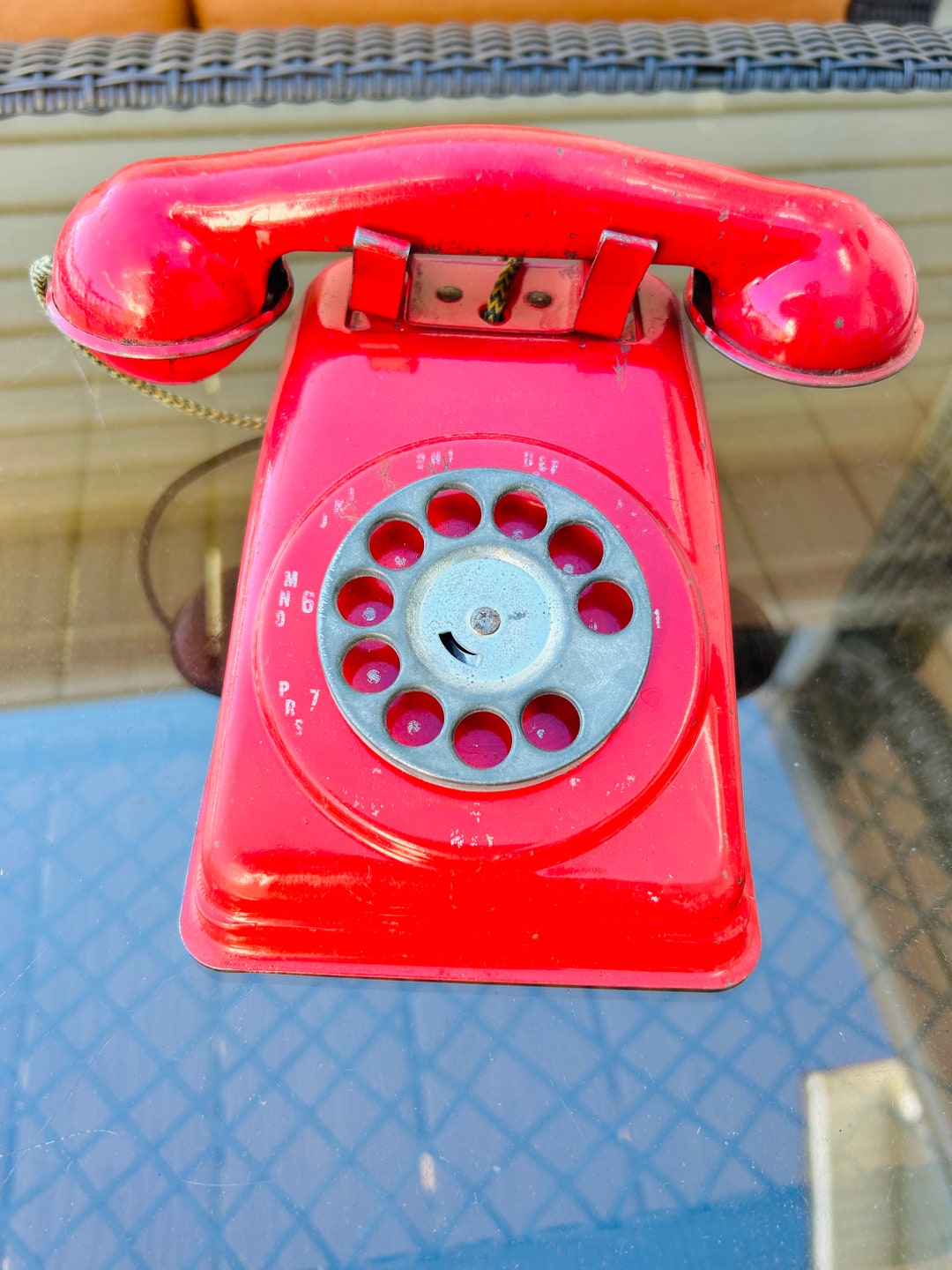 1940's Steel Red Dial-a-phone - Etsy