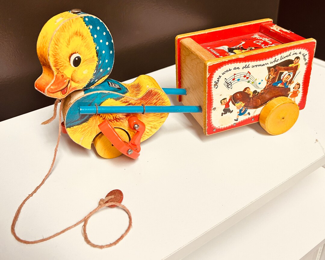 Vintage 1952 Fisher Price Musical Duck Cart - Etsy