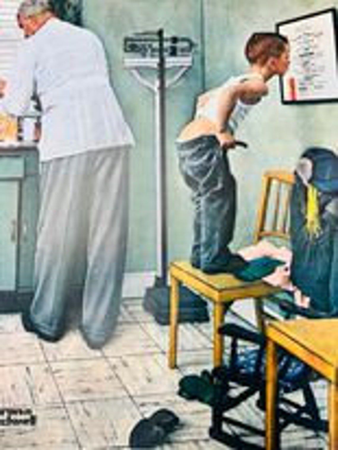Norman Rockwell Before the Shot Poster, Americana, at the Doctor's ...