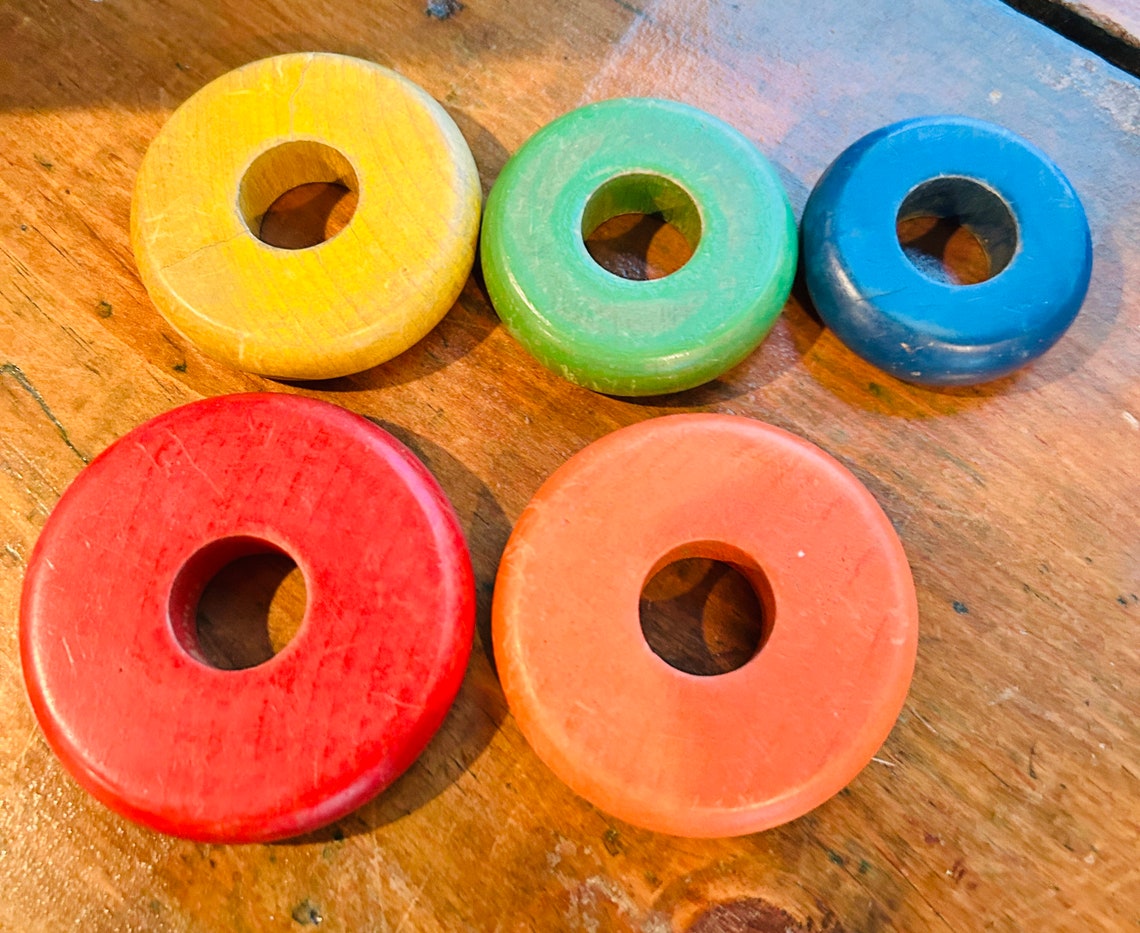 Vintage Holgate Wooden Rings Stacking Toy - Etsy