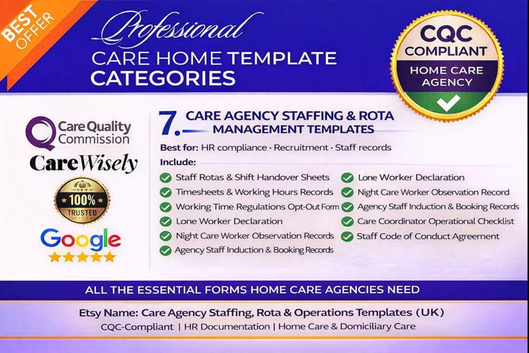 Care Agency Staffing Rota Management Templates UK | Editable Staff ...