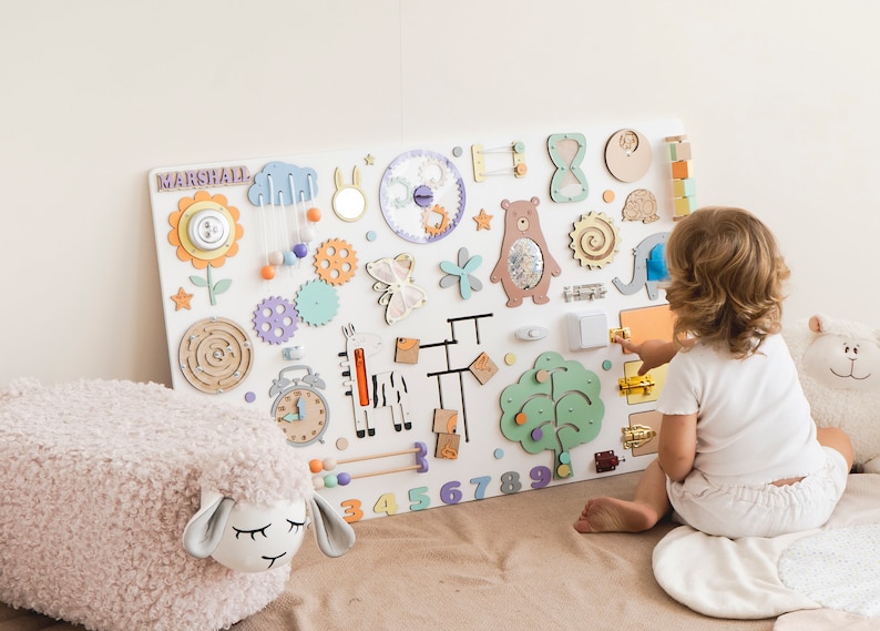 Montessori Wall Busy Board: Sensory Activity Panel, Motor Skill Toy - Etsy