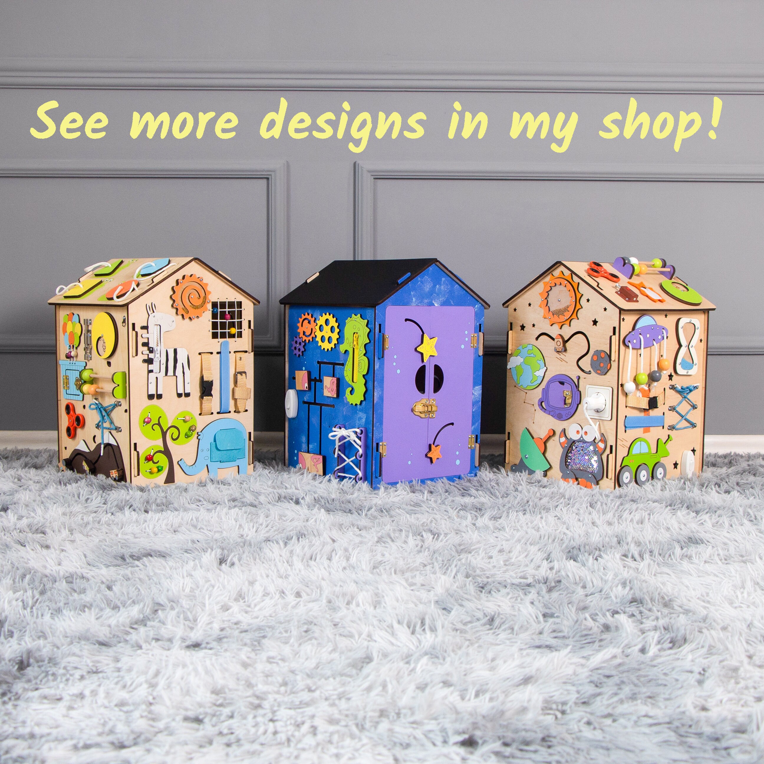 Montessori Busy Board House, Busy House Toddler, House Busy Board ...