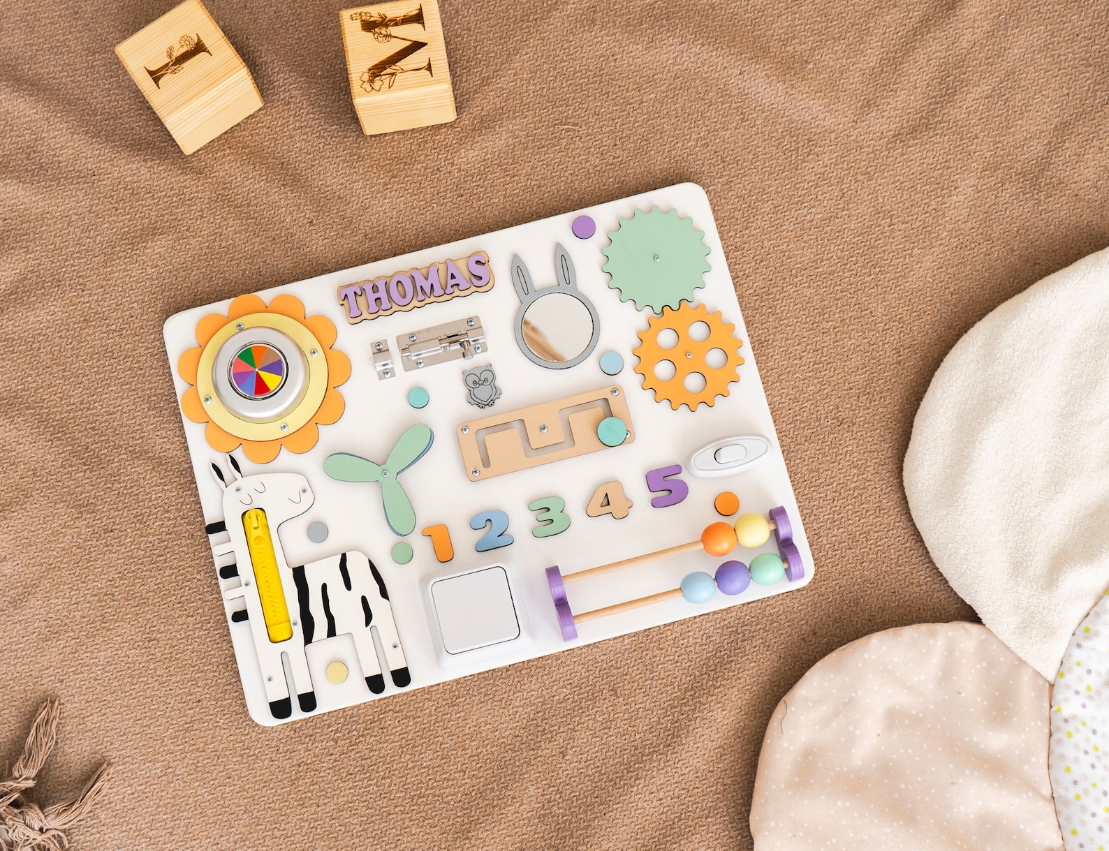 Sensory Board for Kids, Children Busy Board, Baby Activity Board ...