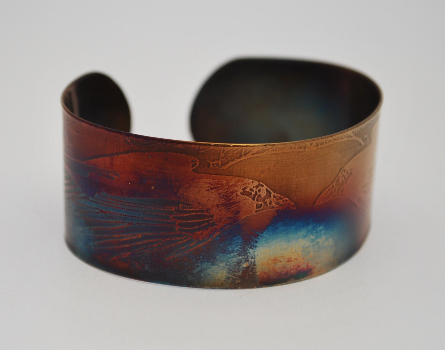 Coloured Steel Raven Cuff Multi Coloured Stainless Steel - Etsy