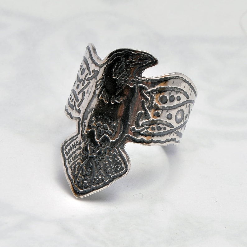 Silver Raven Ring Celtic Ravens Jewellery Wrap Around Raven | Etsy