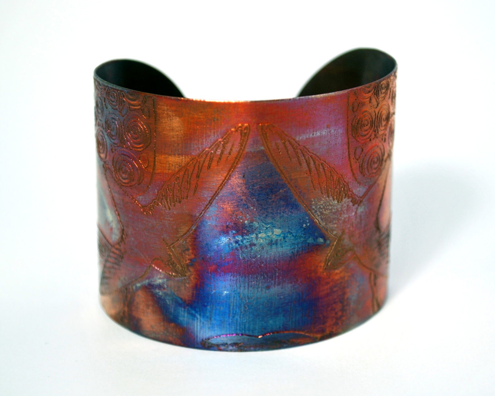 Etched Copper Swift Swallow Cuff Bracelet - Etsy