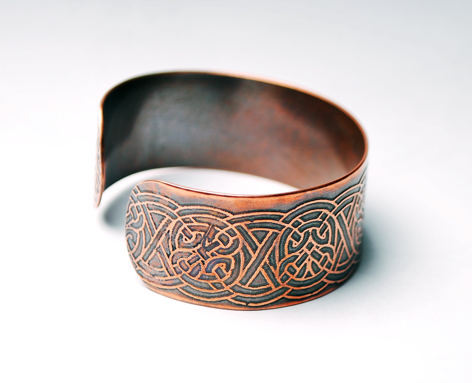 Copper Knot Bracelet Celtic Knotwork Copper Cuff Celtic - Etsy