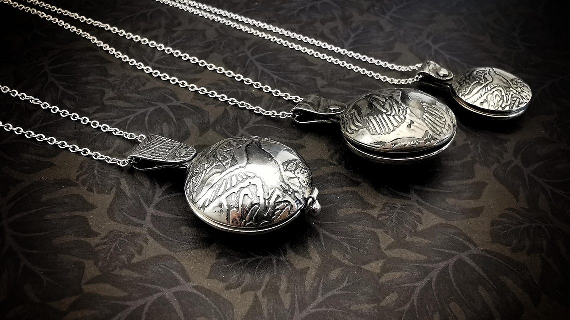 Silver Owl Swivel Locket - Etsy