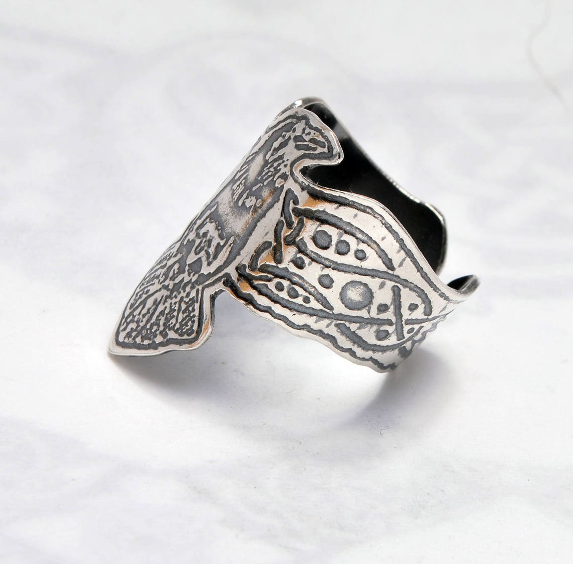 Silver Raven Ring Celtic Ravens Jewellery Wrap Around Raven | Etsy