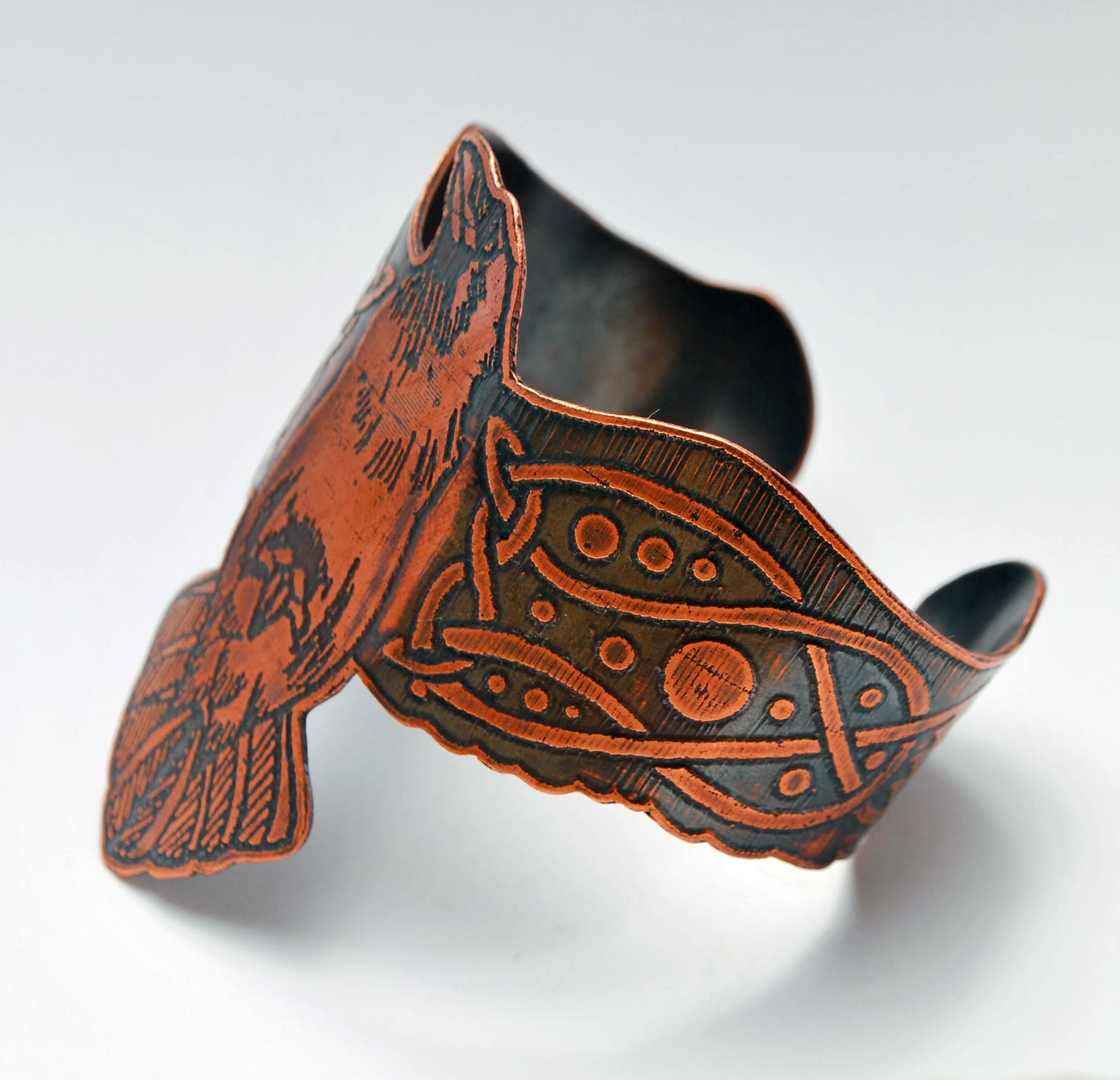 Celtic Raven Cuff Viking Raven Cuff Celtic Bracelet Copper - Etsy UK