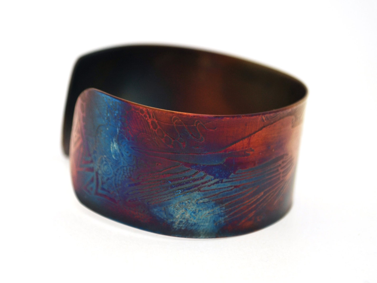 Coloured Steel Raven Cuff Multi Coloured Stainless Steel - Etsy