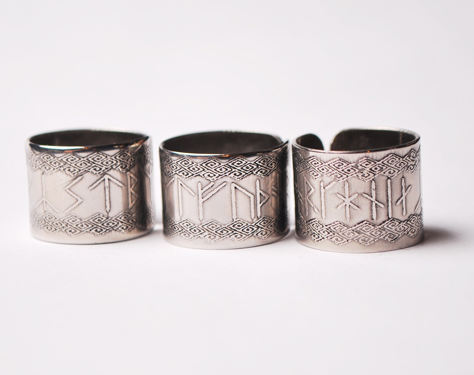 Elder Futhark Ring Steel Younger Futhark Ring Runes - Etsy