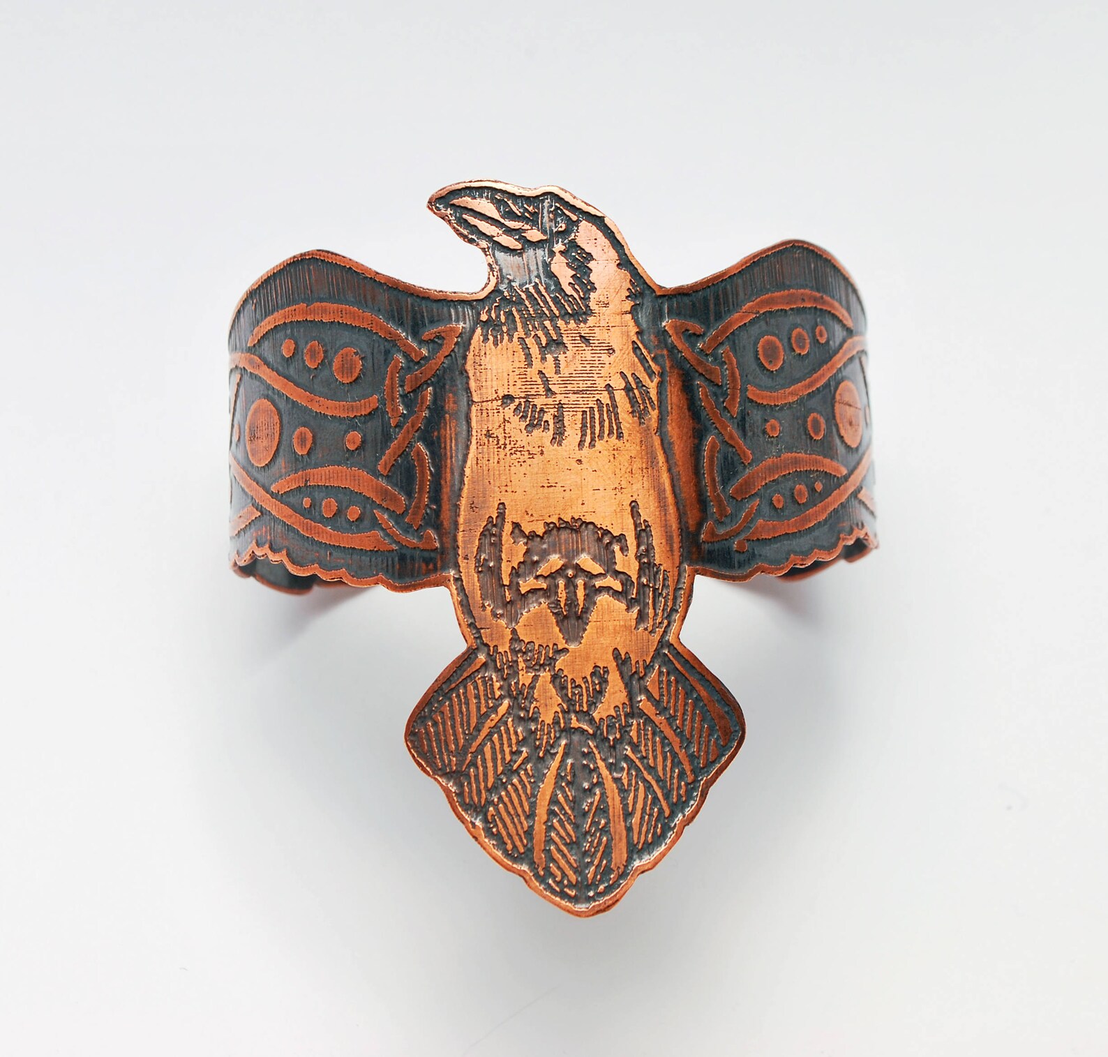 Celtic Raven Cuff Viking Raven Cuff Celtic Bracelet Copper - Etsy UK
