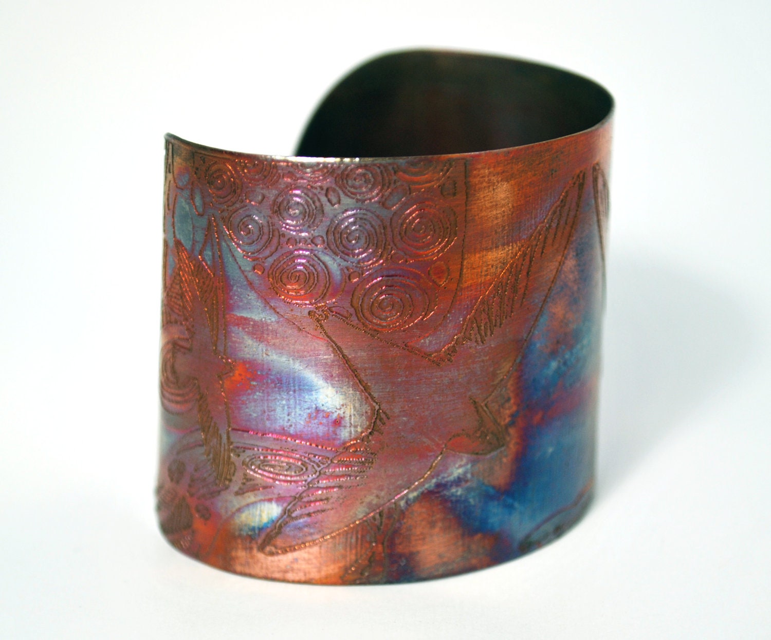 Etched Copper Swift Swallow Cuff Bracelet - Etsy