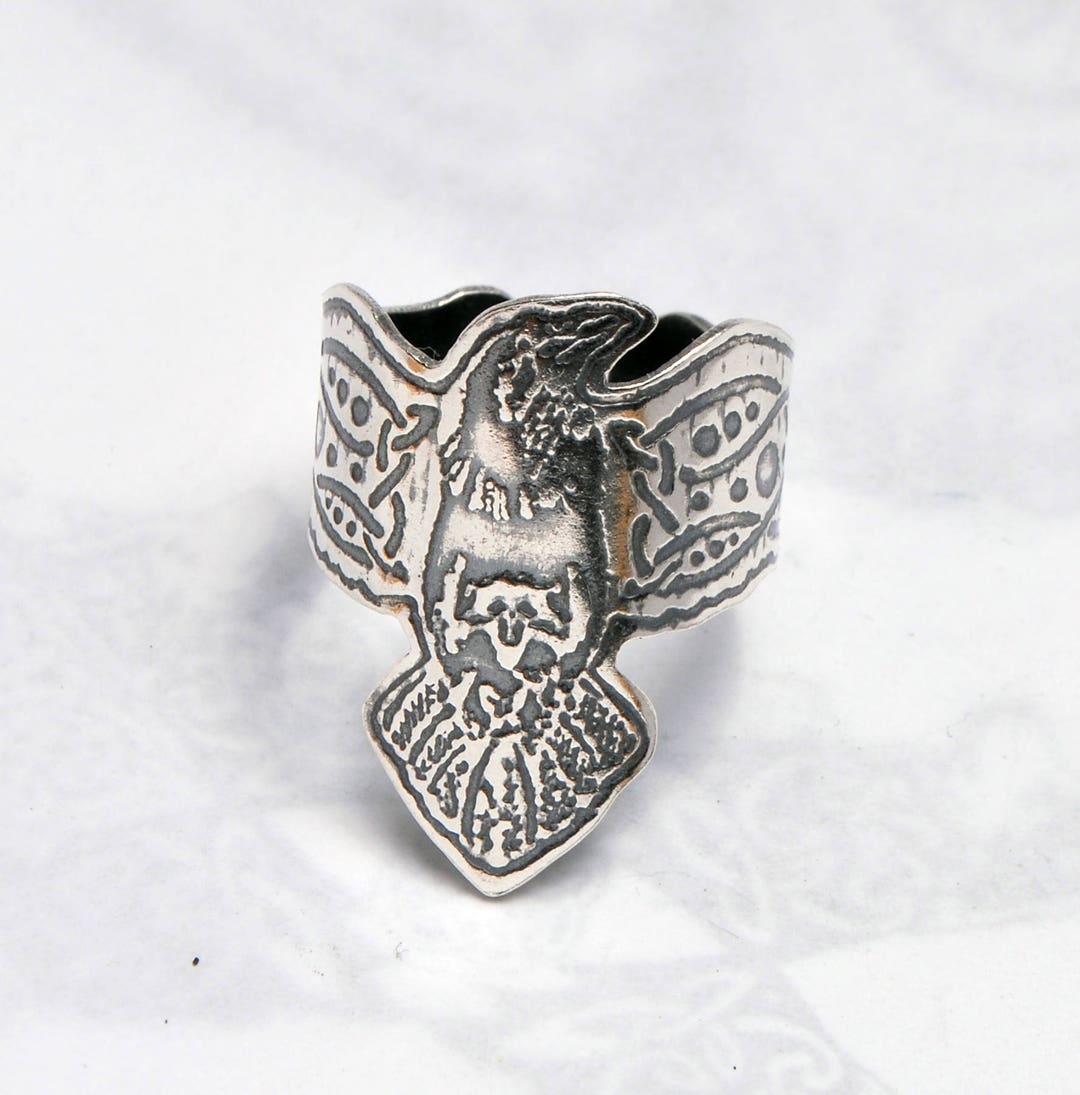 Silver Raven Ring, Celtic Ravens Jewellery, Wrap Around Raven, Corvid ...