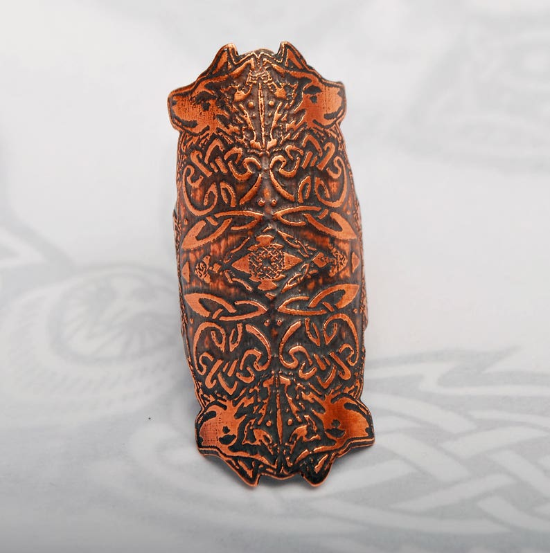 Copper Wolf Ring, Celtic Armour Jewellery, Celtic Knot, Wolf Ring ...