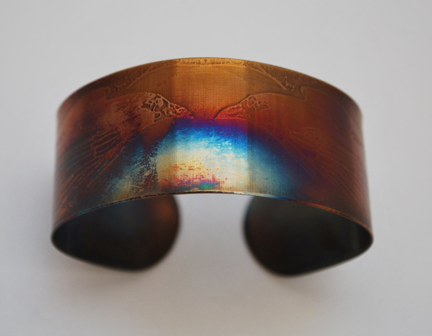 Coloured Steel Raven Cuff Multi Coloured Stainless Steel - Etsy