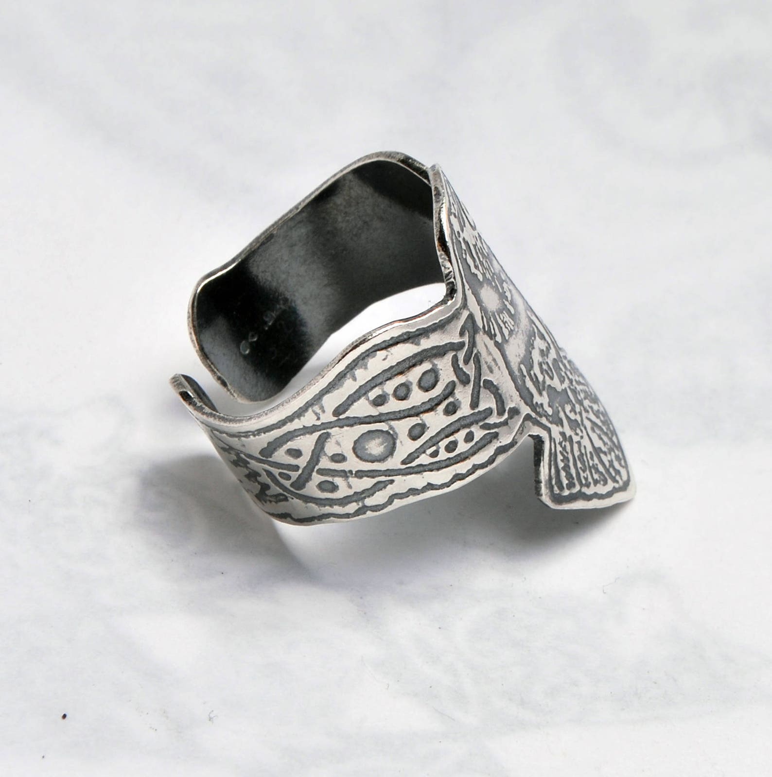 Silver Raven Ring Celtic Ravens Jewellery Wrap Around Raven | Etsy