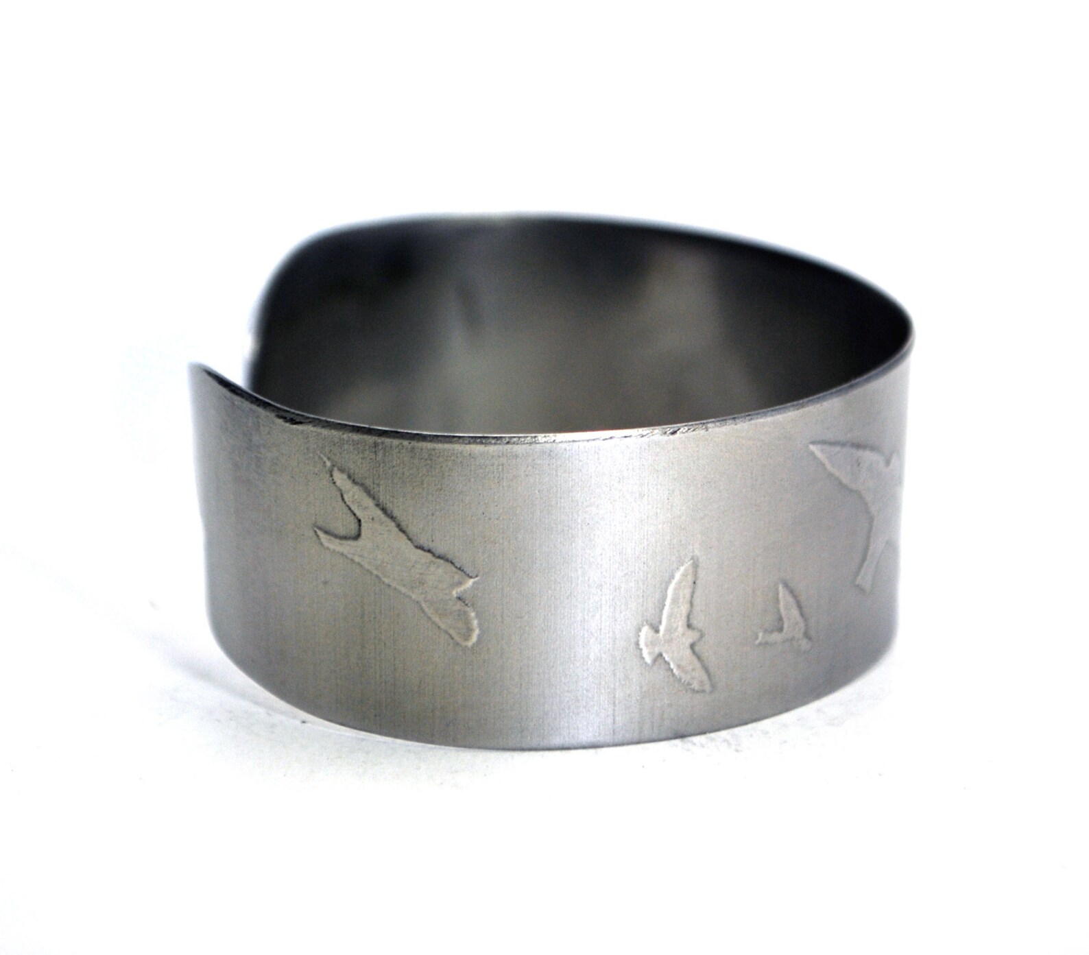 Steel Birds on the Wing Cuff Flying Birds Stainless Steel - Etsy