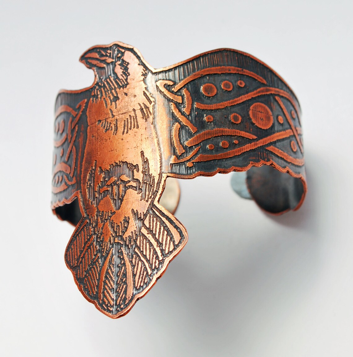 Celtic Raven Cuff Viking Raven Cuff Celtic Bracelet Copper - Etsy UK
