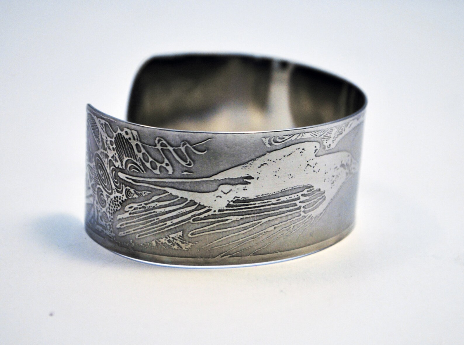 Steel Raven Cuff Stainless Steel Bangle Medium Surgical | Etsy