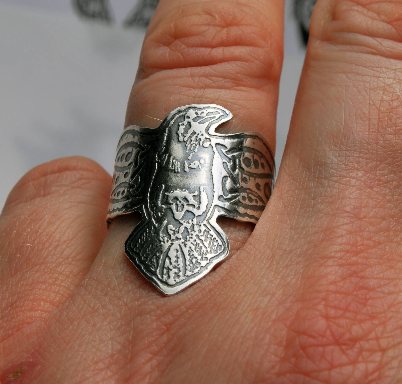 Silver Raven Ring Celtic Ravens Jewellery Wrap Around Raven | Etsy
