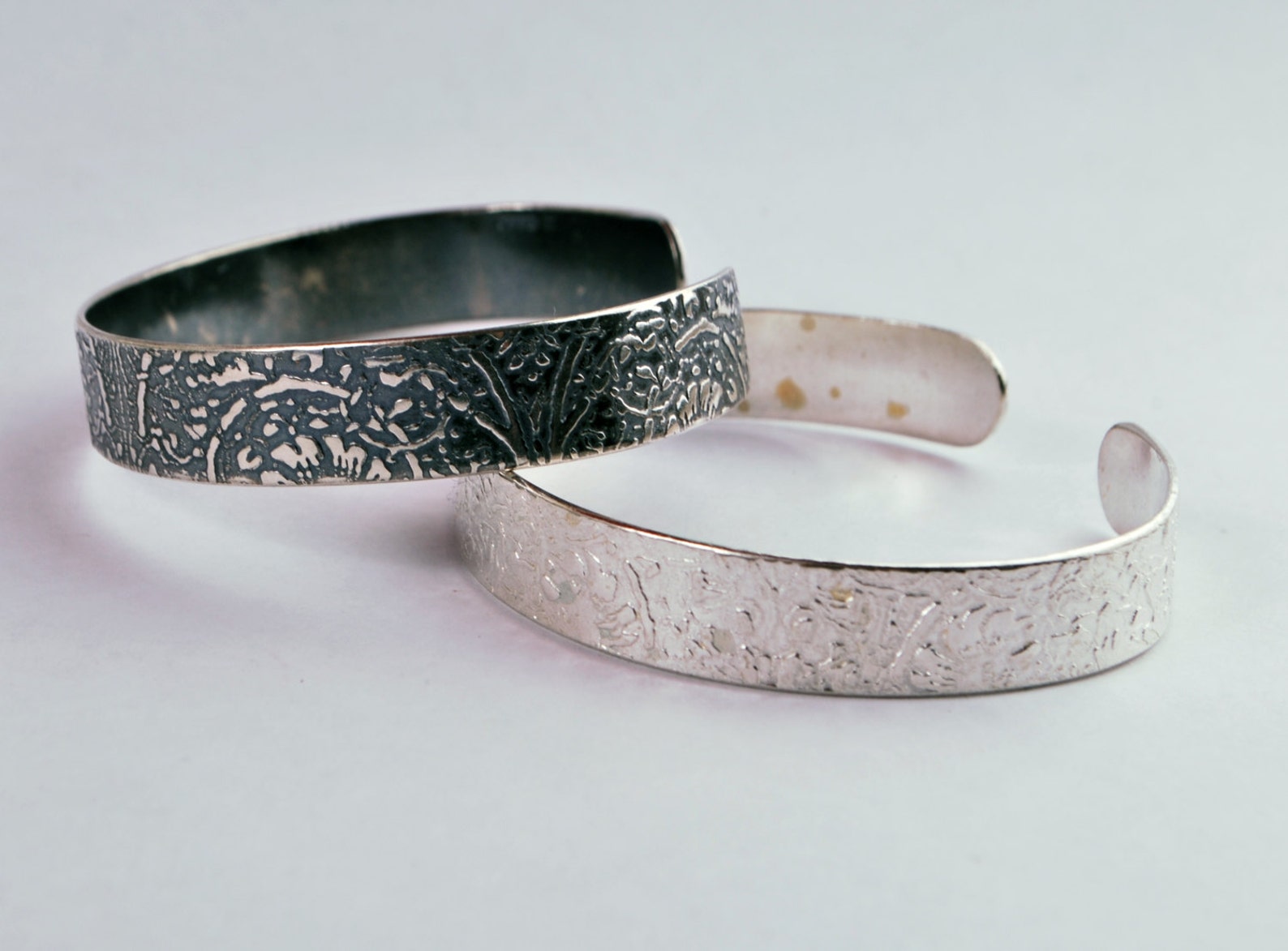 Slim Sterling Silver Indian Daisy Pattern Bangle Silver | Etsy