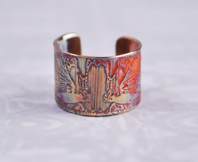 Copper Rook Earcuff Coloured Copper Crow Earcuff Etched | Etsy UK