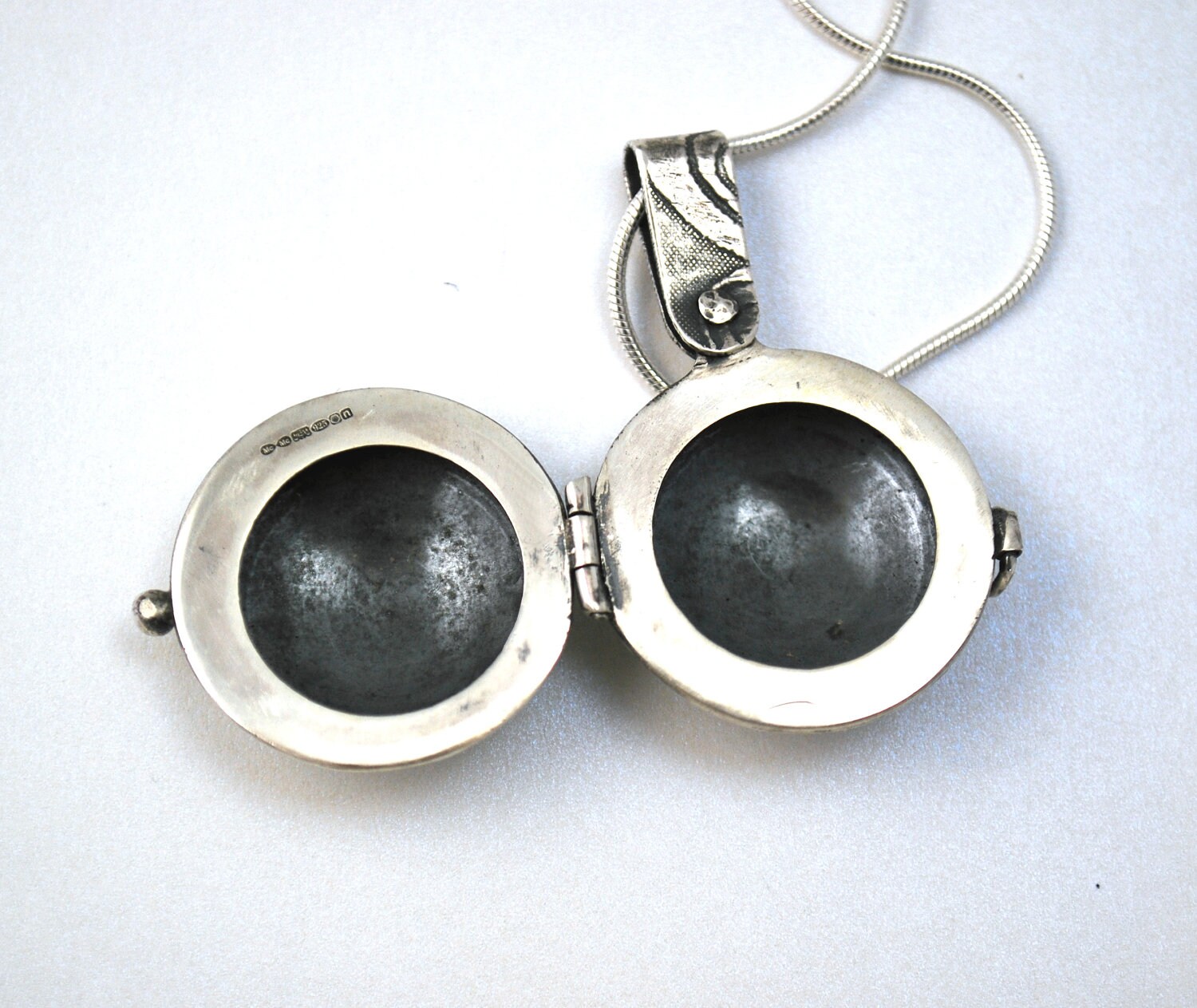 Sterling Silver Locket Moongazing Hare Hinged Design | Etsy