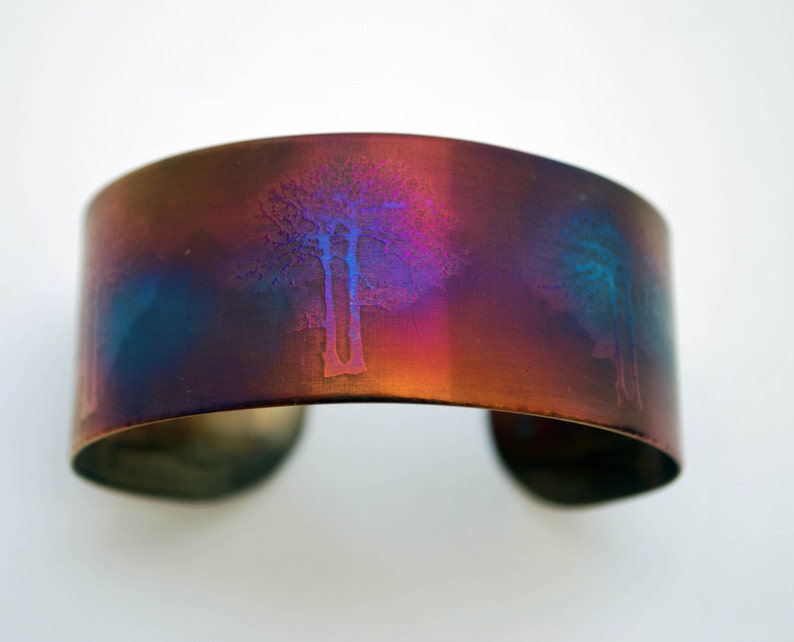 Coloured Steel Trees Cuff Multi Coloured Stainless Steel - Etsy