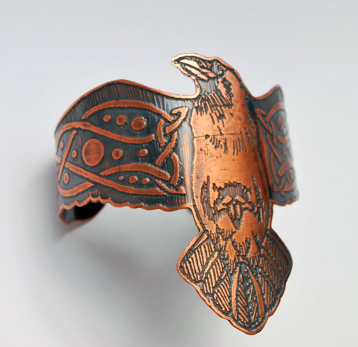 Celtic Raven cuff Viking Raven cuff celtic bracelet copper | Etsy