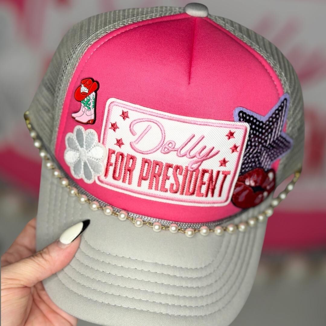 BEST SELLER! Dolly Trucker Hat Embroidered Patches Hat - Etsy