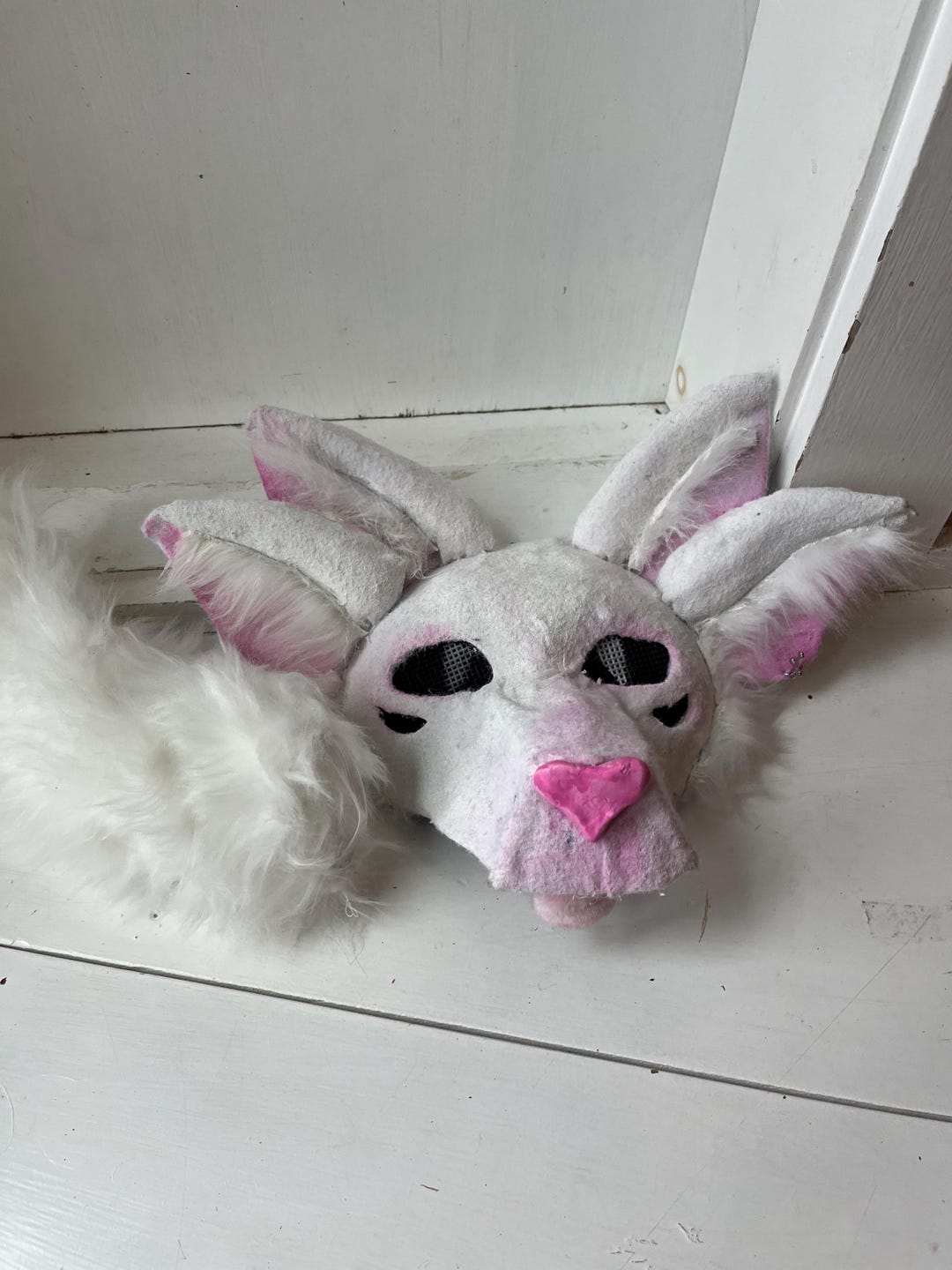 White Dog Therian/furry Mask and Tail - Etsy