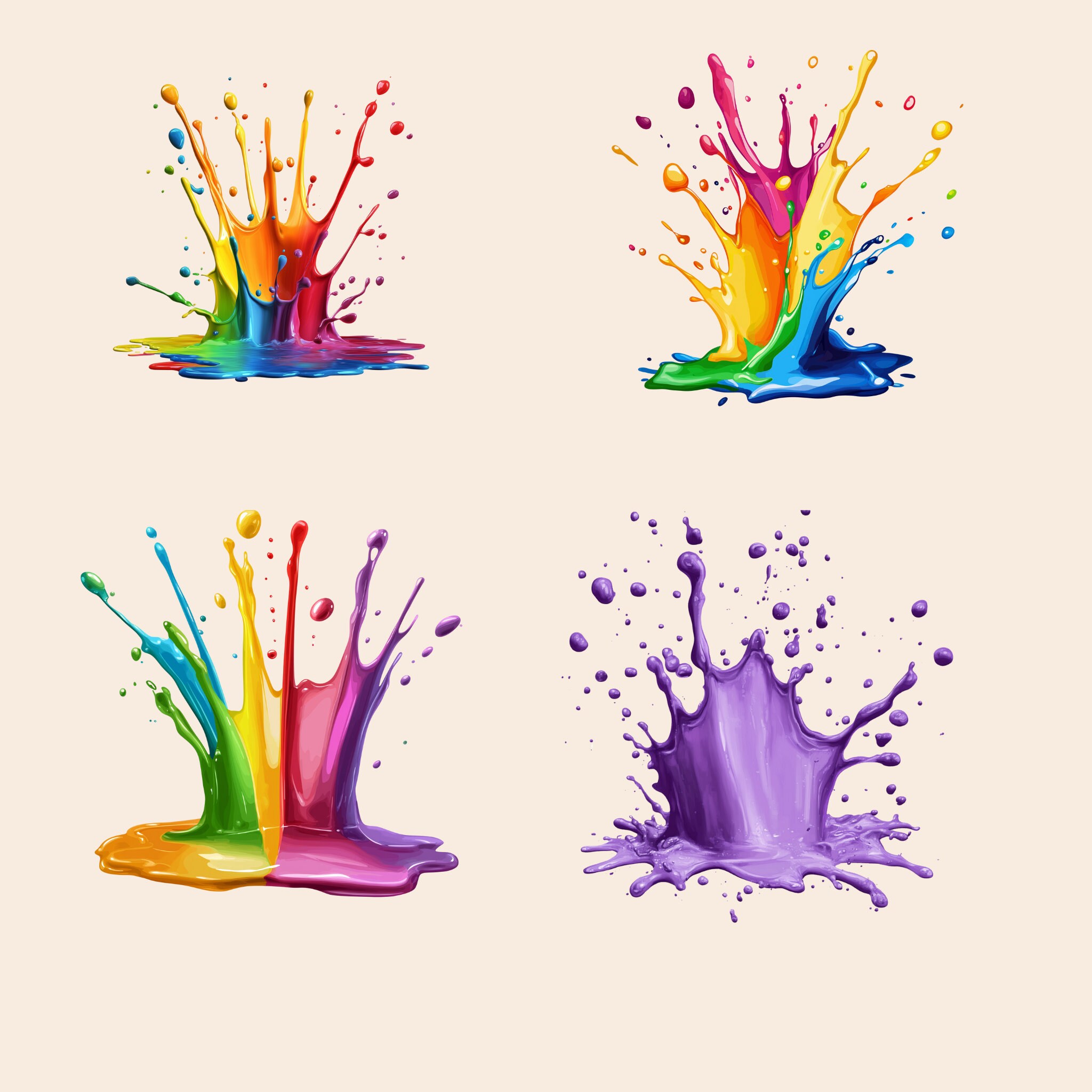 Rainbow Watercolor Drips Clipart, Colorful Dripping Border, Watercolor ...